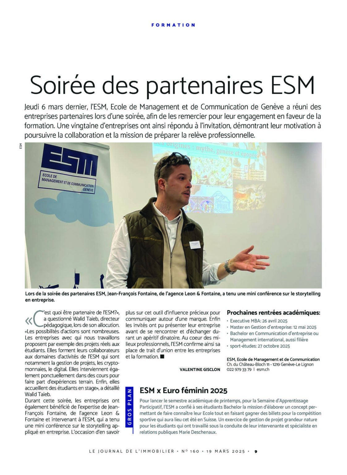Ecole de Management et de Communication - Ecole ESM Genève